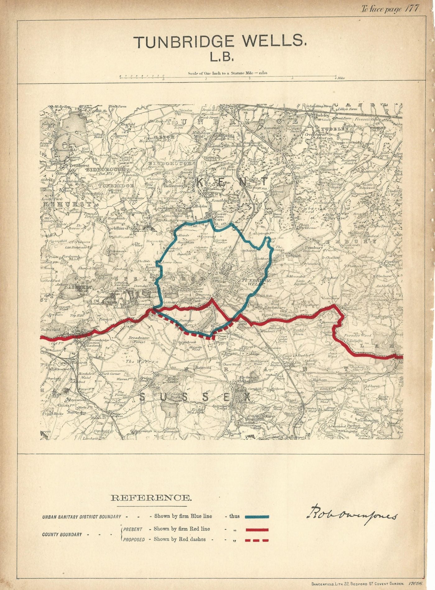 Tunbridge Wells antique map Ordnance Survey 1888 – Maps and Antique Prints