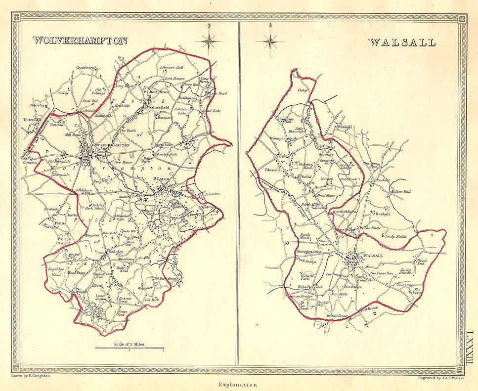 Staffordshire Maps – Maps and Antique Prints