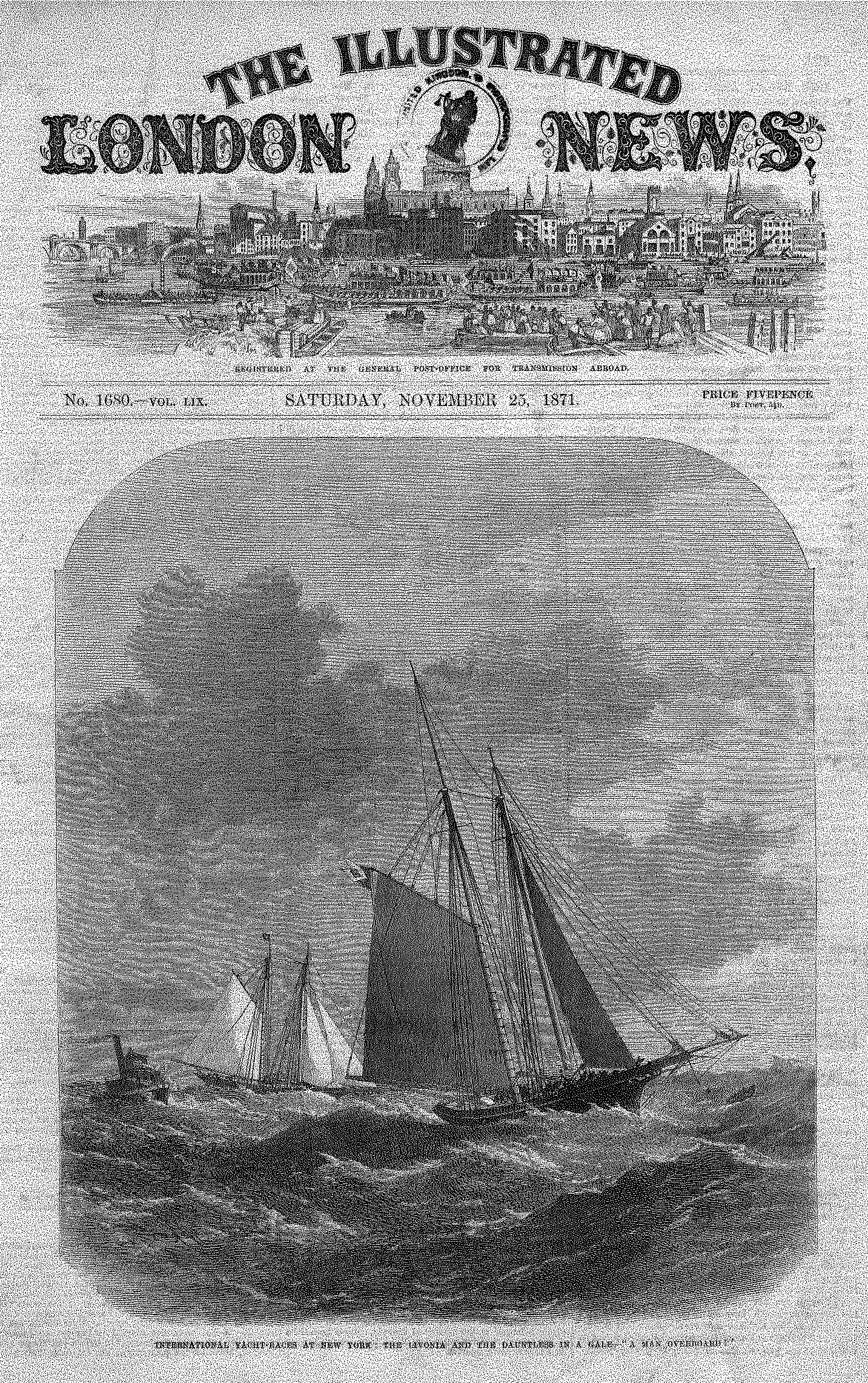 Americas Cup 1871 English Challenger Livonia antique print 1871 – Maps ...