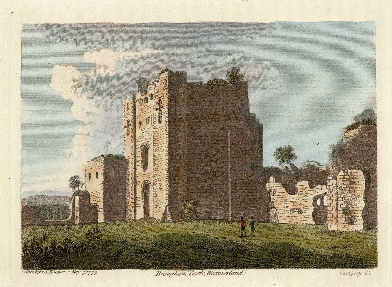 Brougham Castle Westmorland Cumbria antique print – Maps and Antique Prints