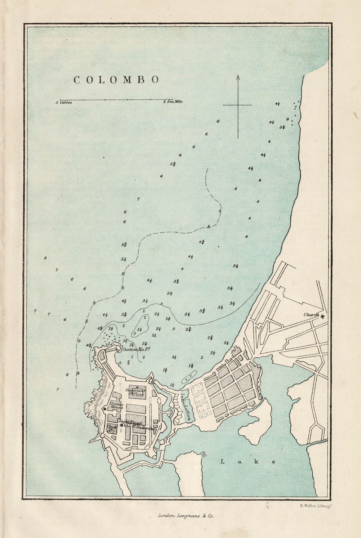 Colombo Sri Lanka (Ceylon) original antique map published 1871 – Maps ...