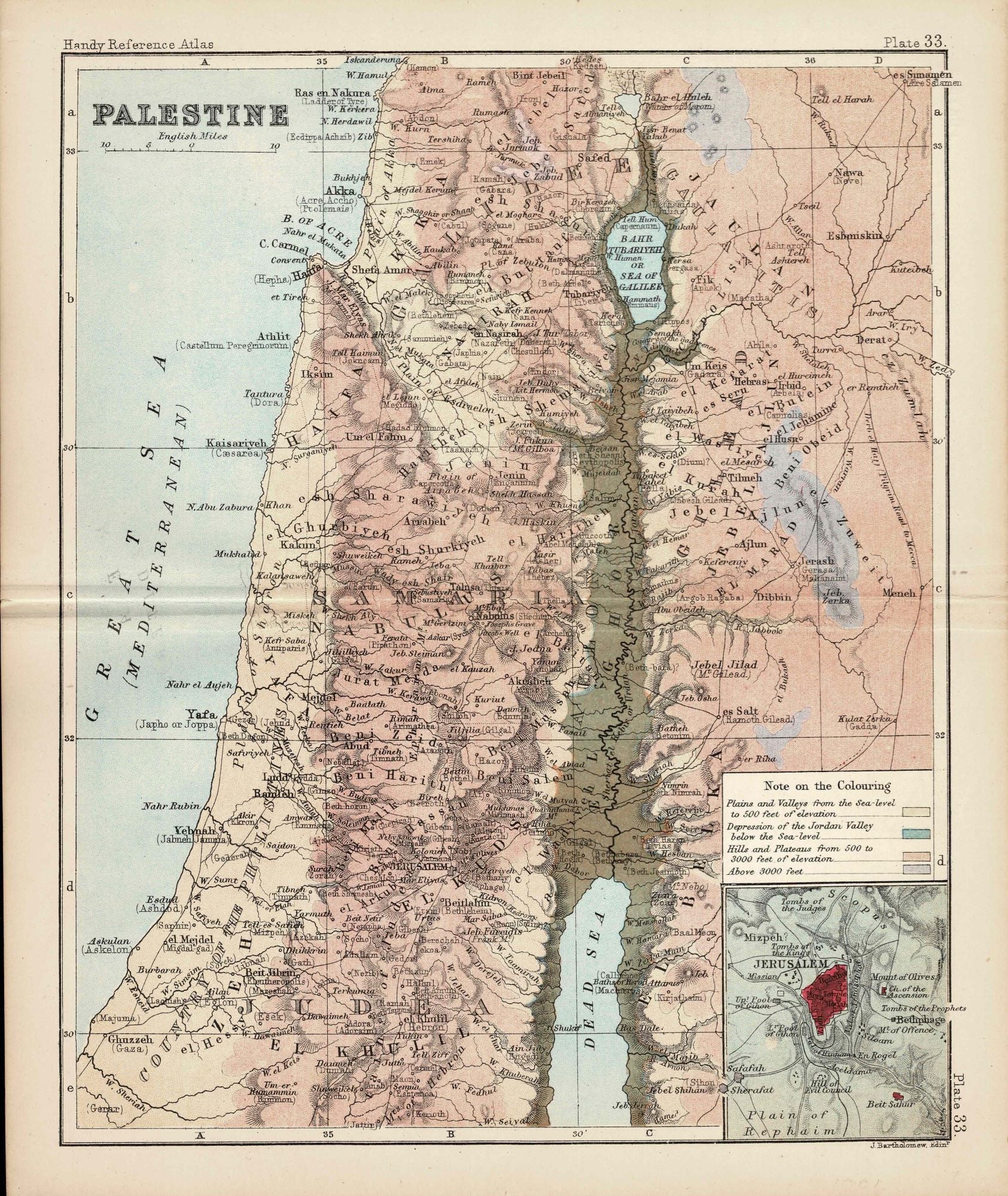 Palestine antique map 1886 – Maps and Antique Prints