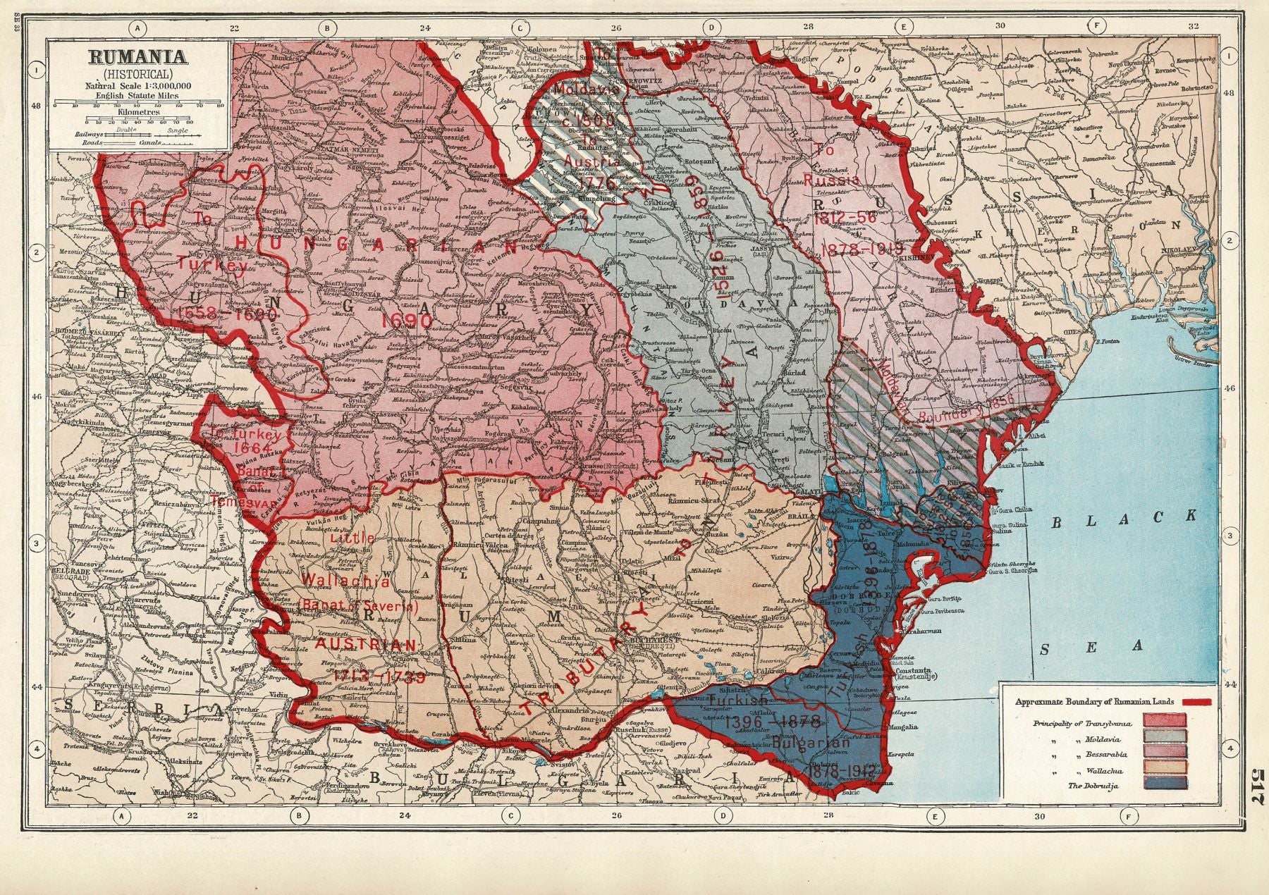 Roumania, An Atlas of the Great War, published 1920. – Maps and Antique ...