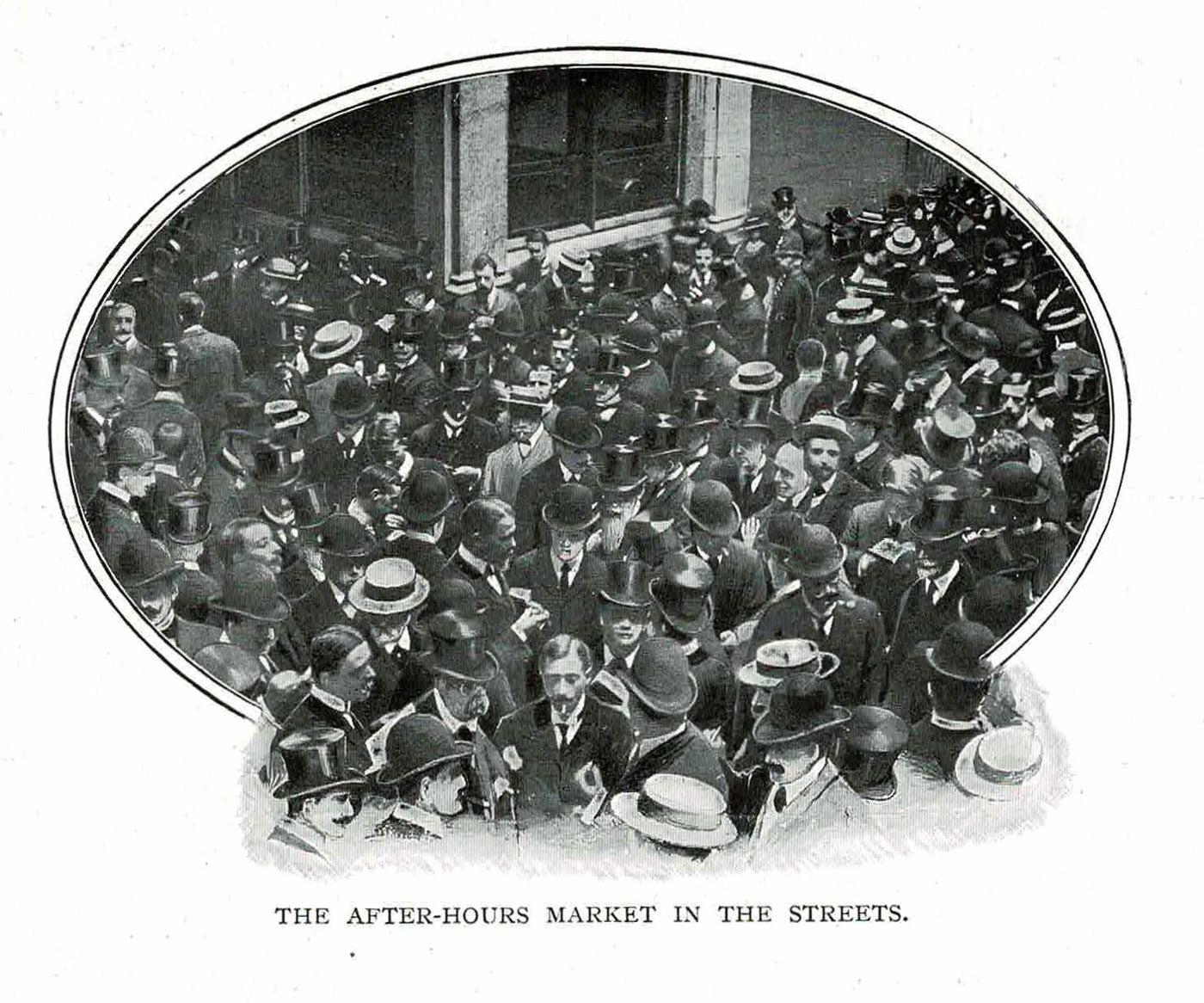 London Stock Exchange: After-Hours market in the streets, antique prin ...