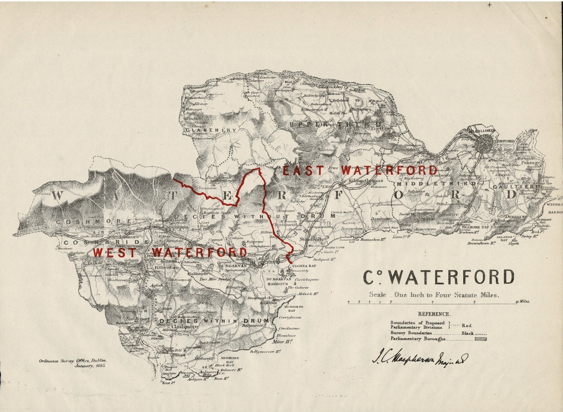 Waterford Ordnance Survey Boundary Commission antique map 1885 – Maps ...