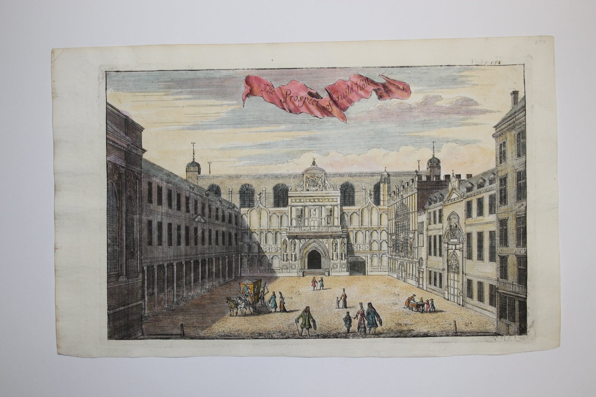 Guildhall antique print published 1720 – Maps and Antique Prints