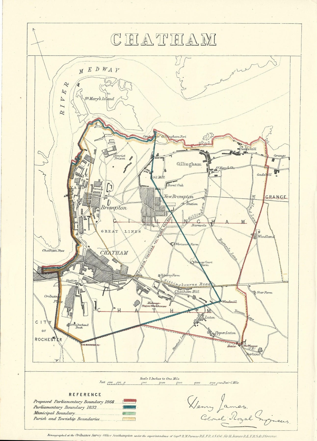 Chatham Boundary Commission antique map 1868 – Maps and Antique Prints