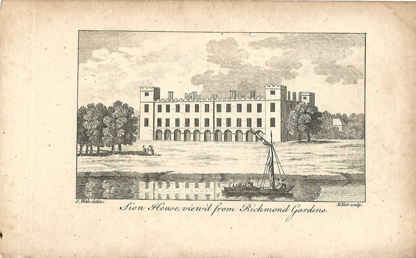 Syon House antique print published 1776 – Maps and Antique Prints