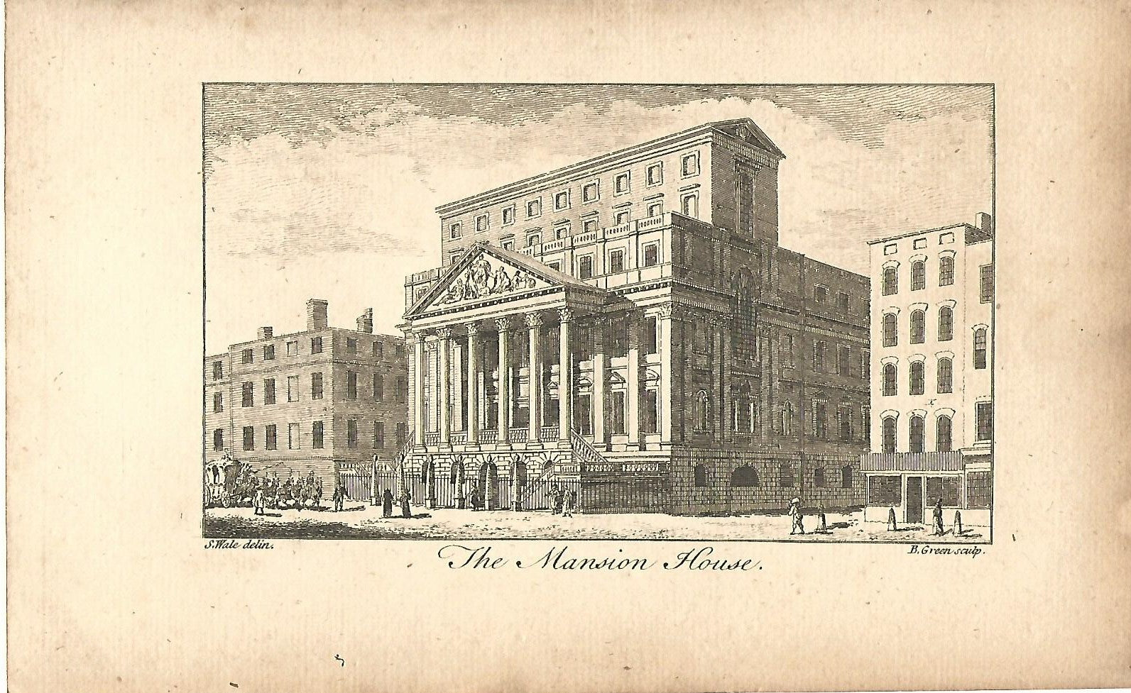 Mansion House London antique print 1776 – Maps and Antique Prints
