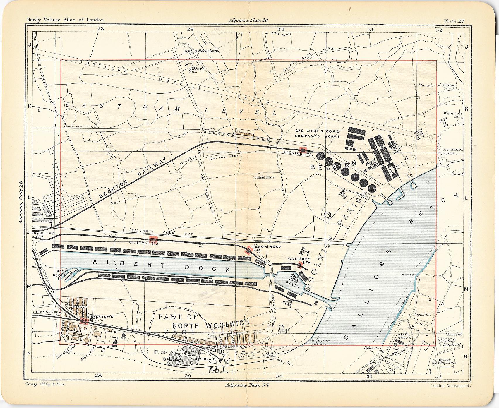 Beckton Albert Dock antique map – Maps and Antique Prints