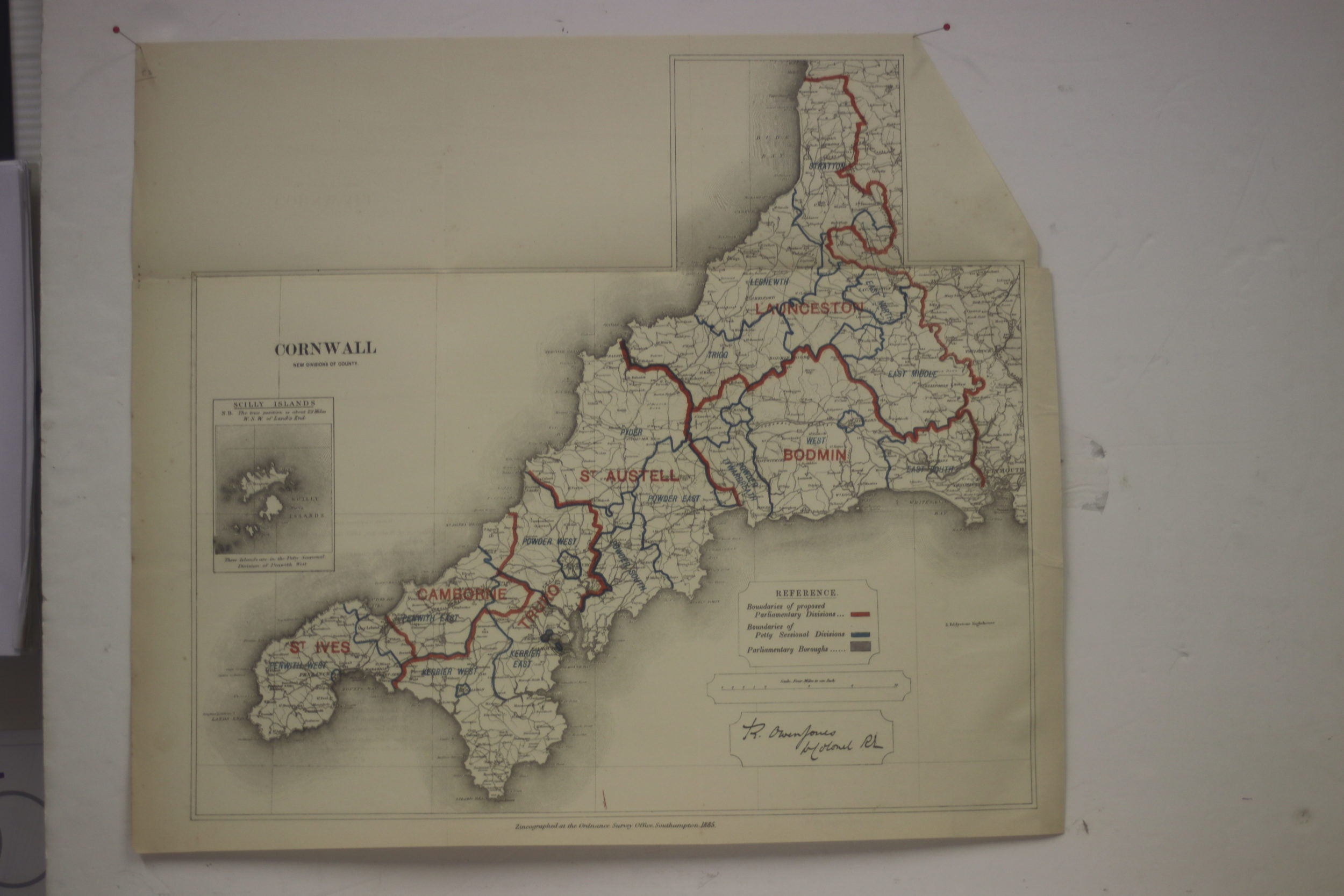 Cornwall Kernow antique map Ordnance Survey 1885 – Maps and Antique Prints