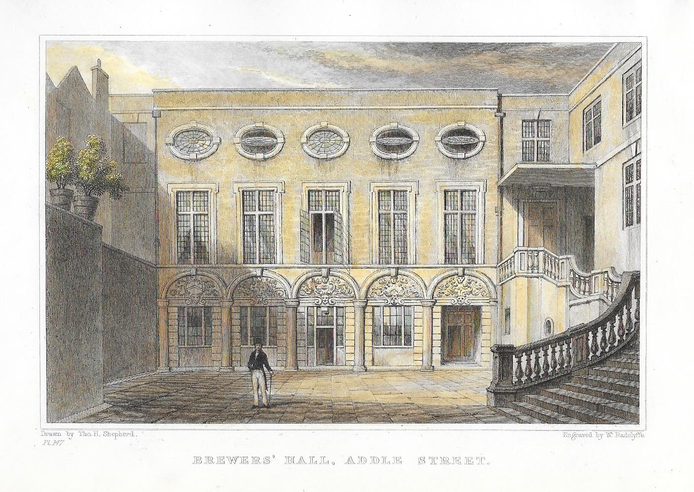 Brewers Hall Addle Street antique print 1831 – Maps and Antique Prints