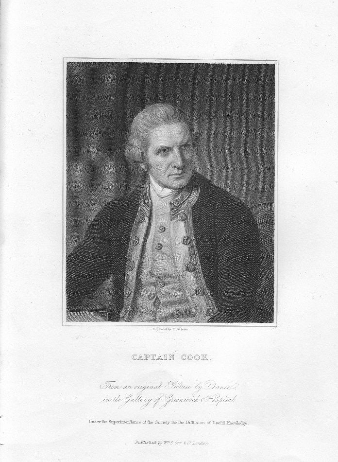 Captain James Cook portrait antique print – Maps and Antique Prints
