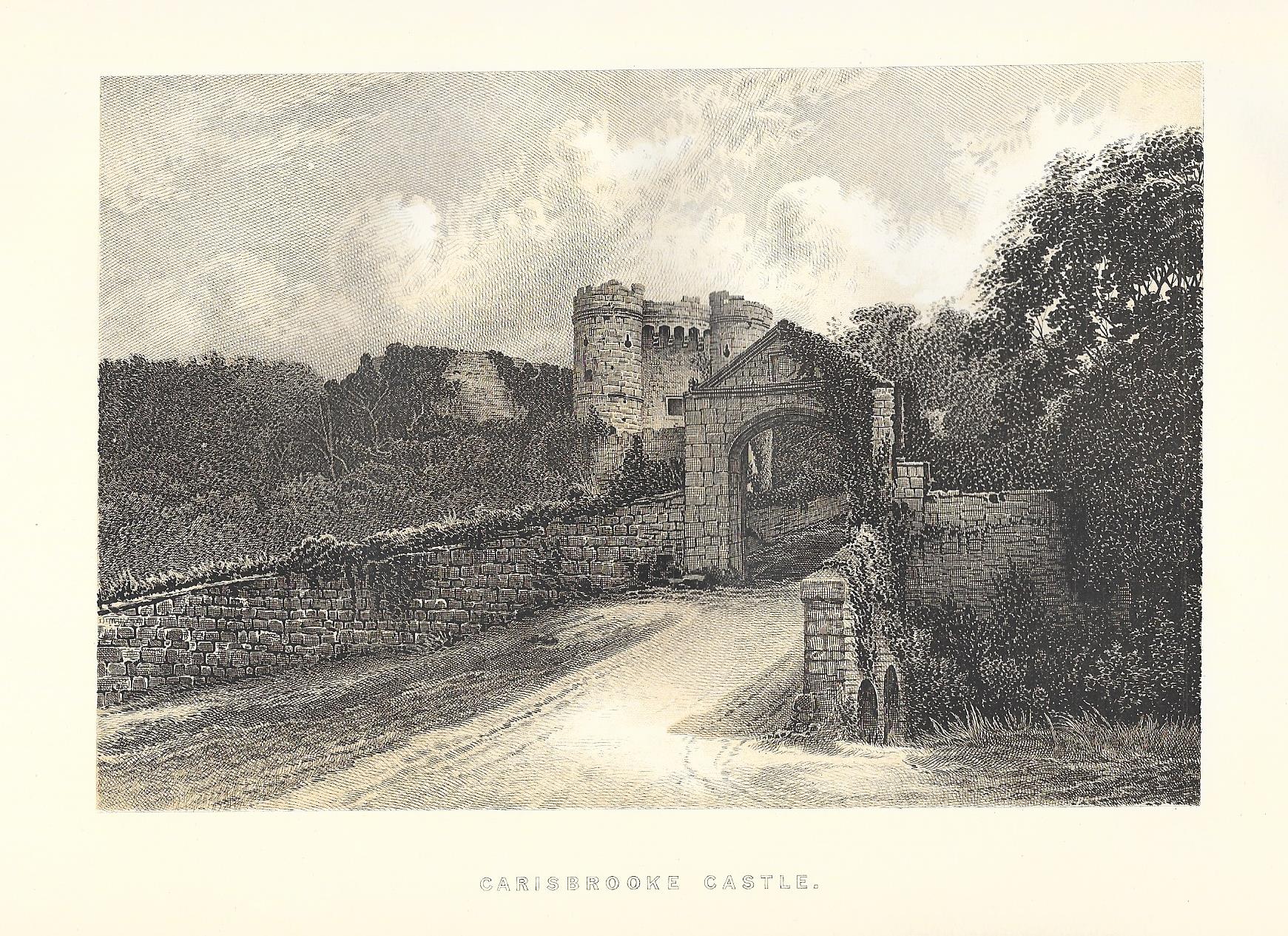 Carisbrooke Castle Isle of Wight antique print – Maps and Antique Prints