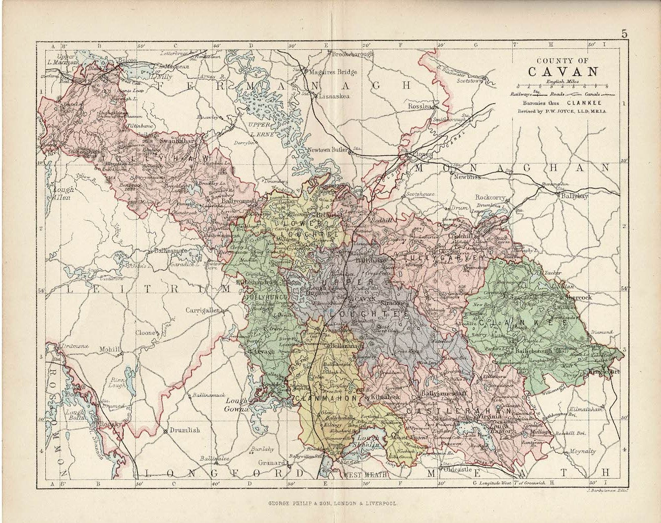 Cavan Ulster Northern Ireland antique map published 1882 – Maps and ...