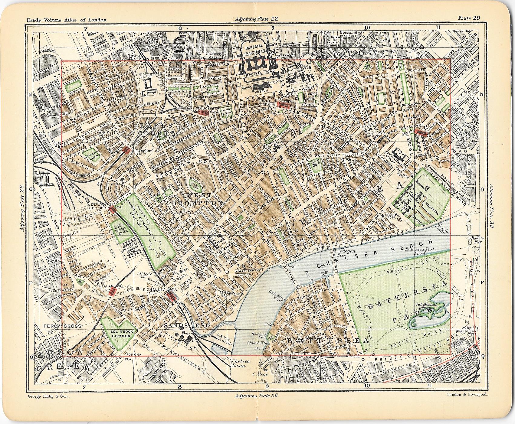 Chelsea antique map 1891 – Maps and Antique Prints