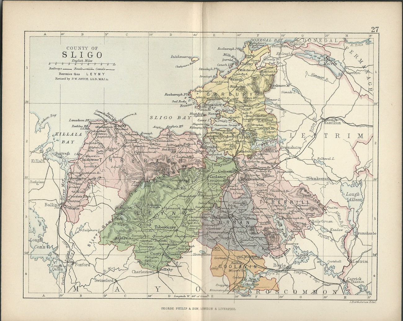 Sligo Ireland antique map published 1882 – Maps and Antique Prints