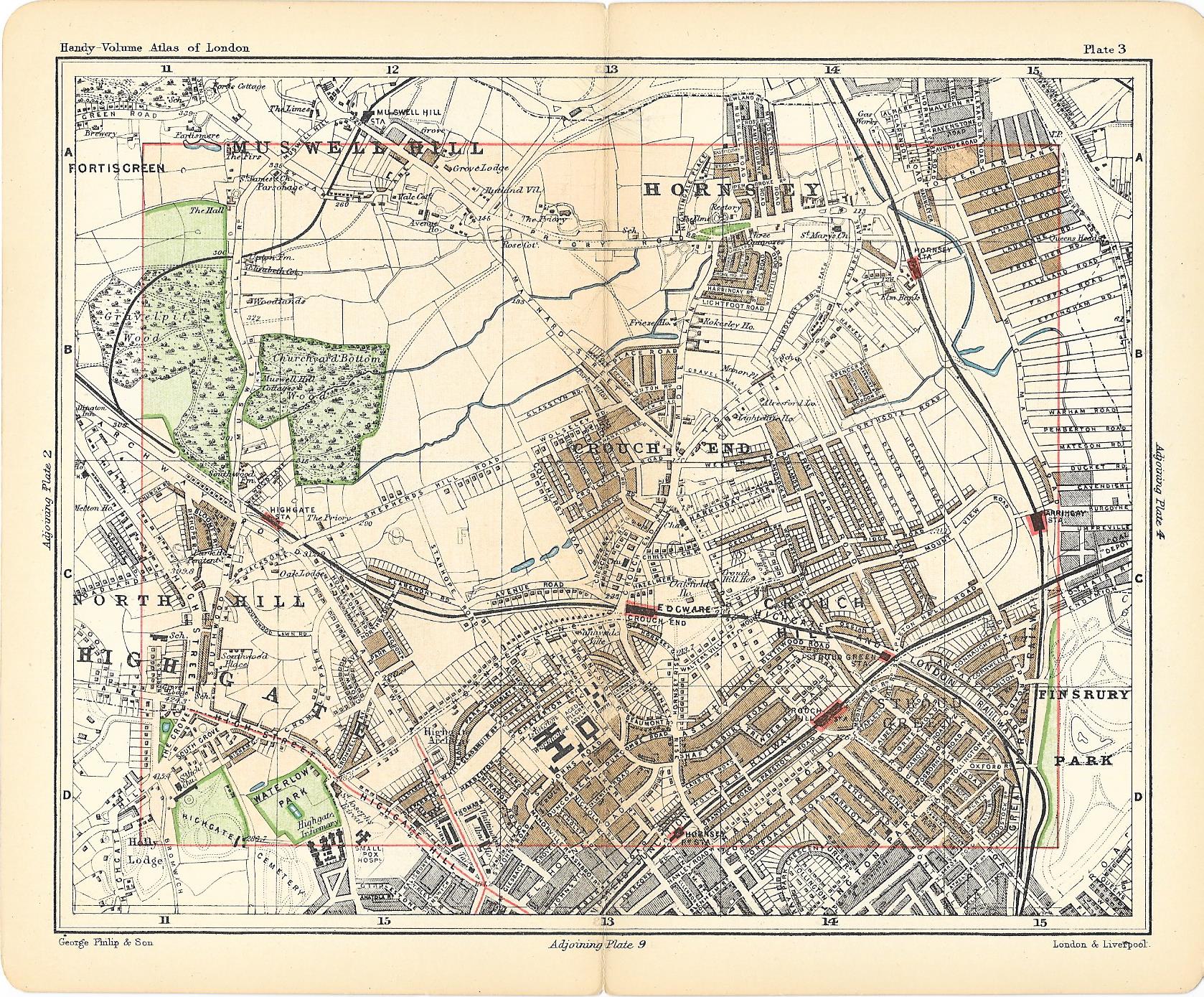 Crouch End antique map – Maps and Antique Prints