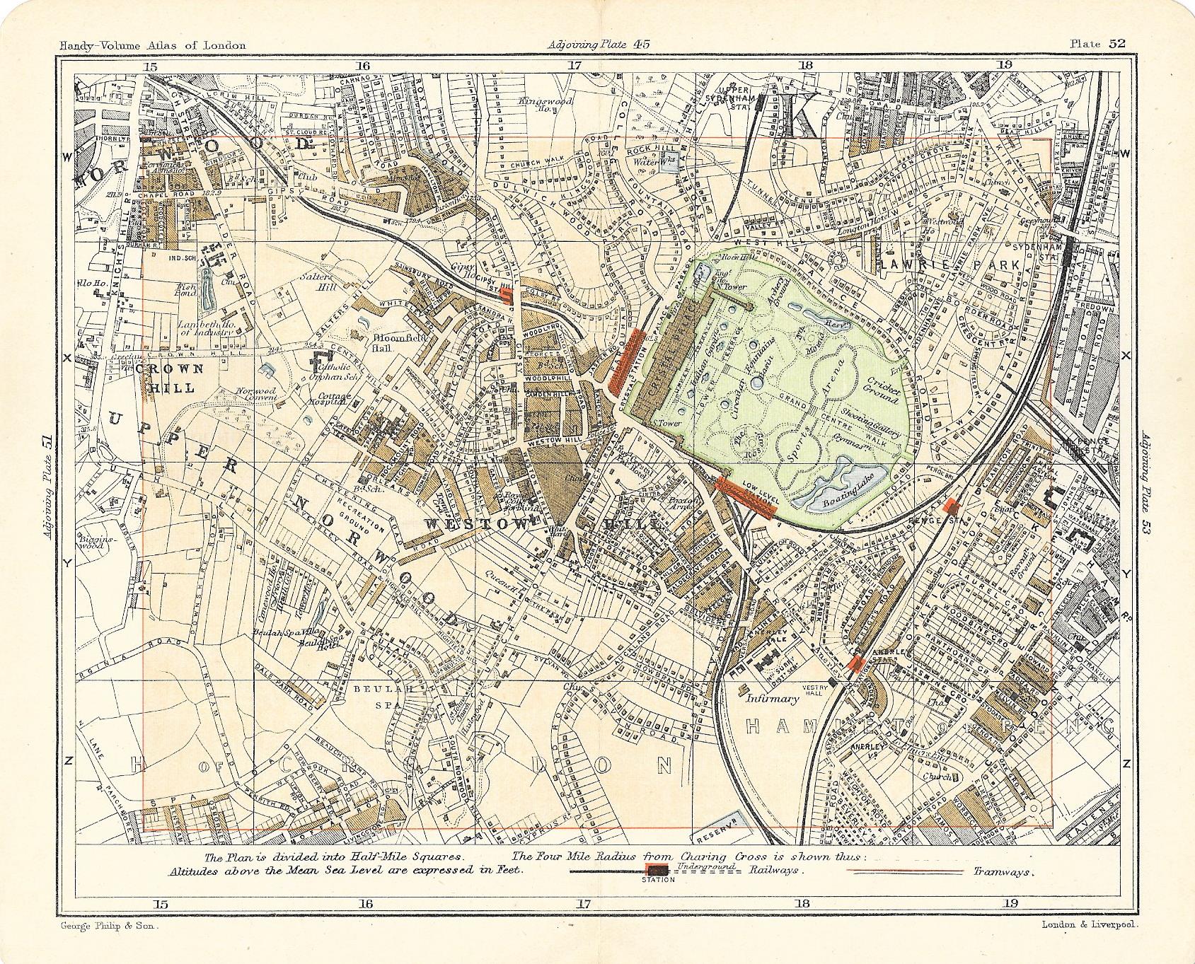 Crystal Palace antique map 1902 – Maps and Antique Prints