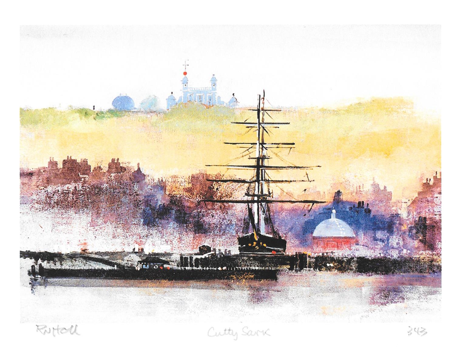 Cutty Sark signed and numbered print by artist Colin Ruffell – Maps and ...