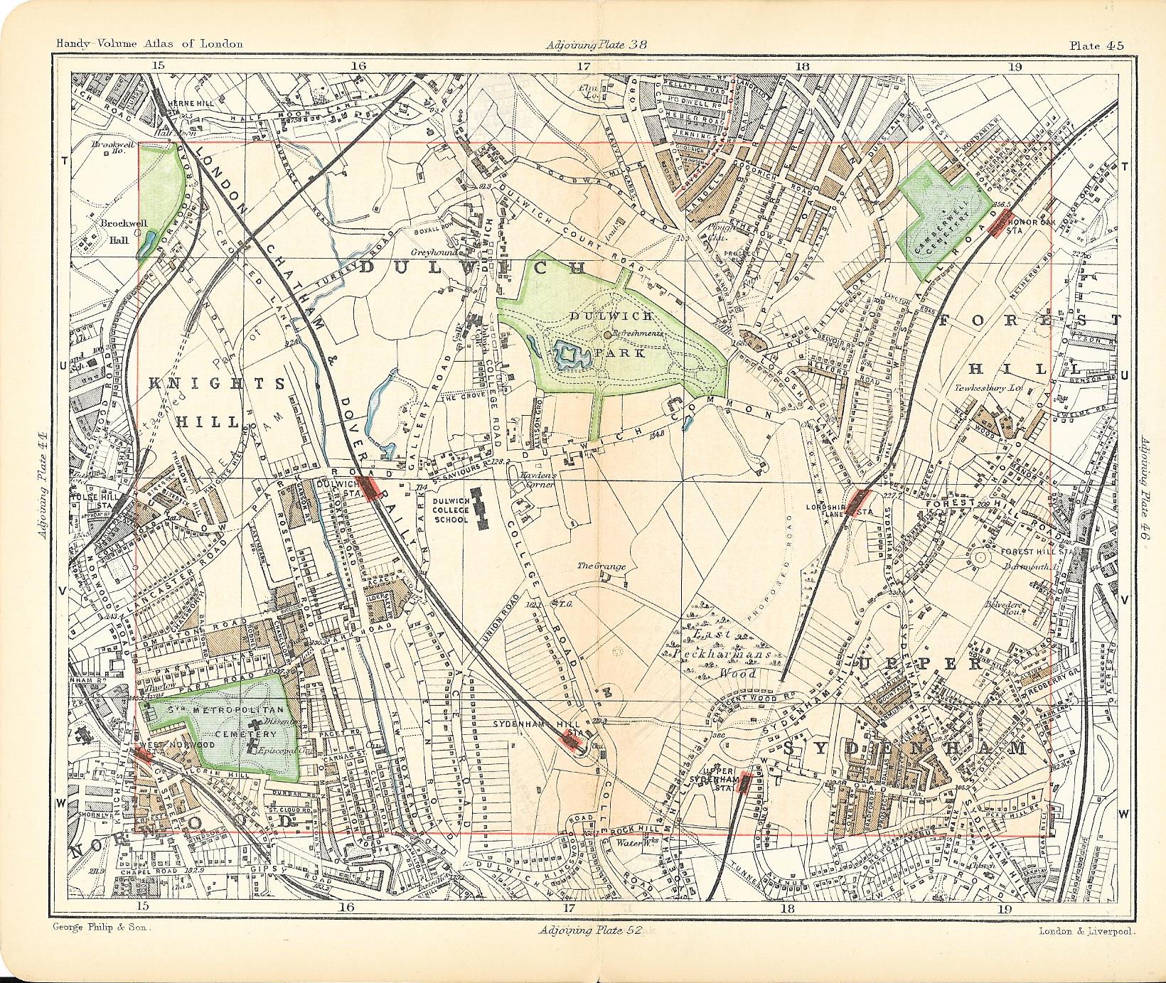 Dulwich antique map – Maps and Antique Prints