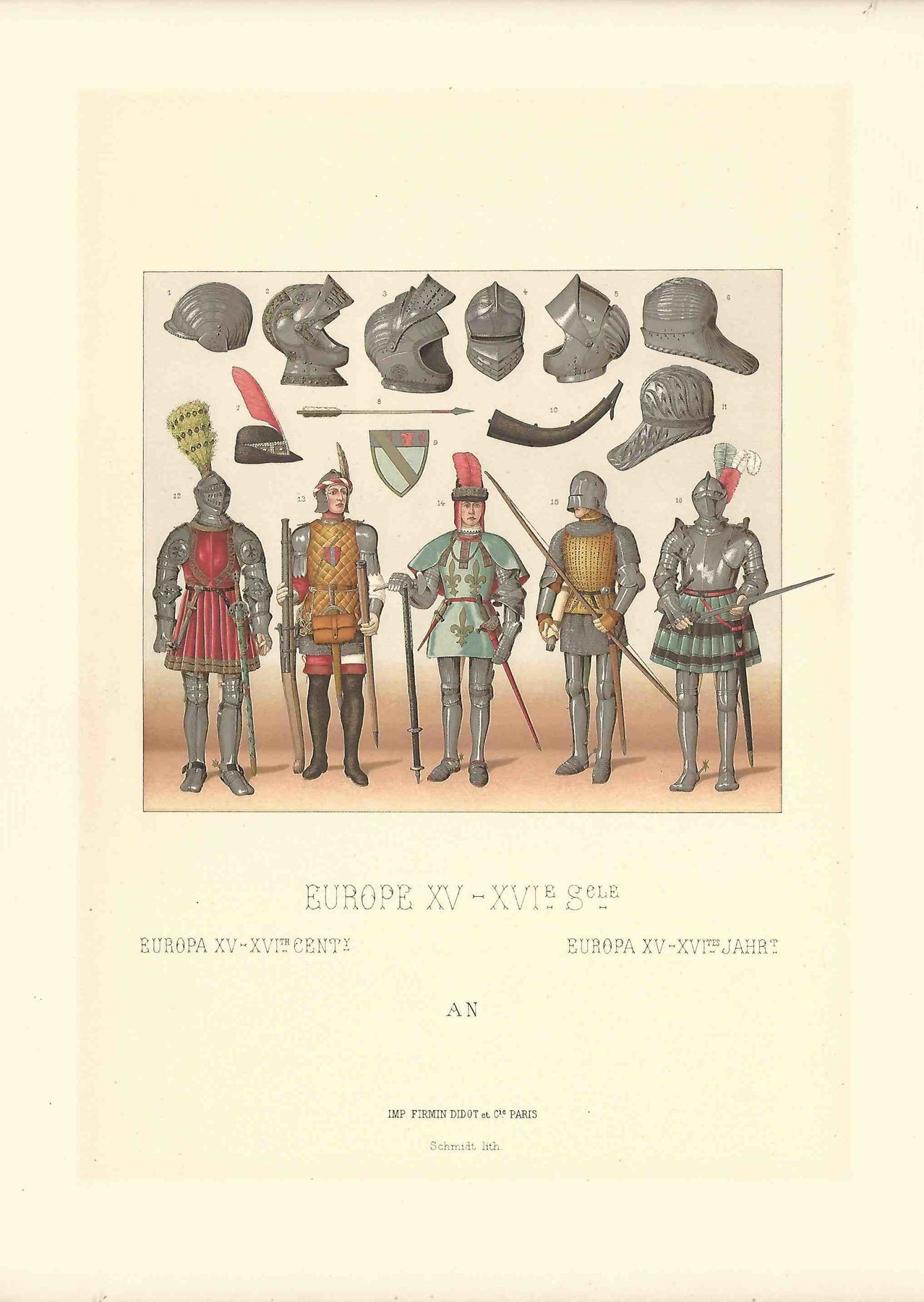 Armour in Middle Ages from Racinet's medieval fashion of 15th & 16th c ...