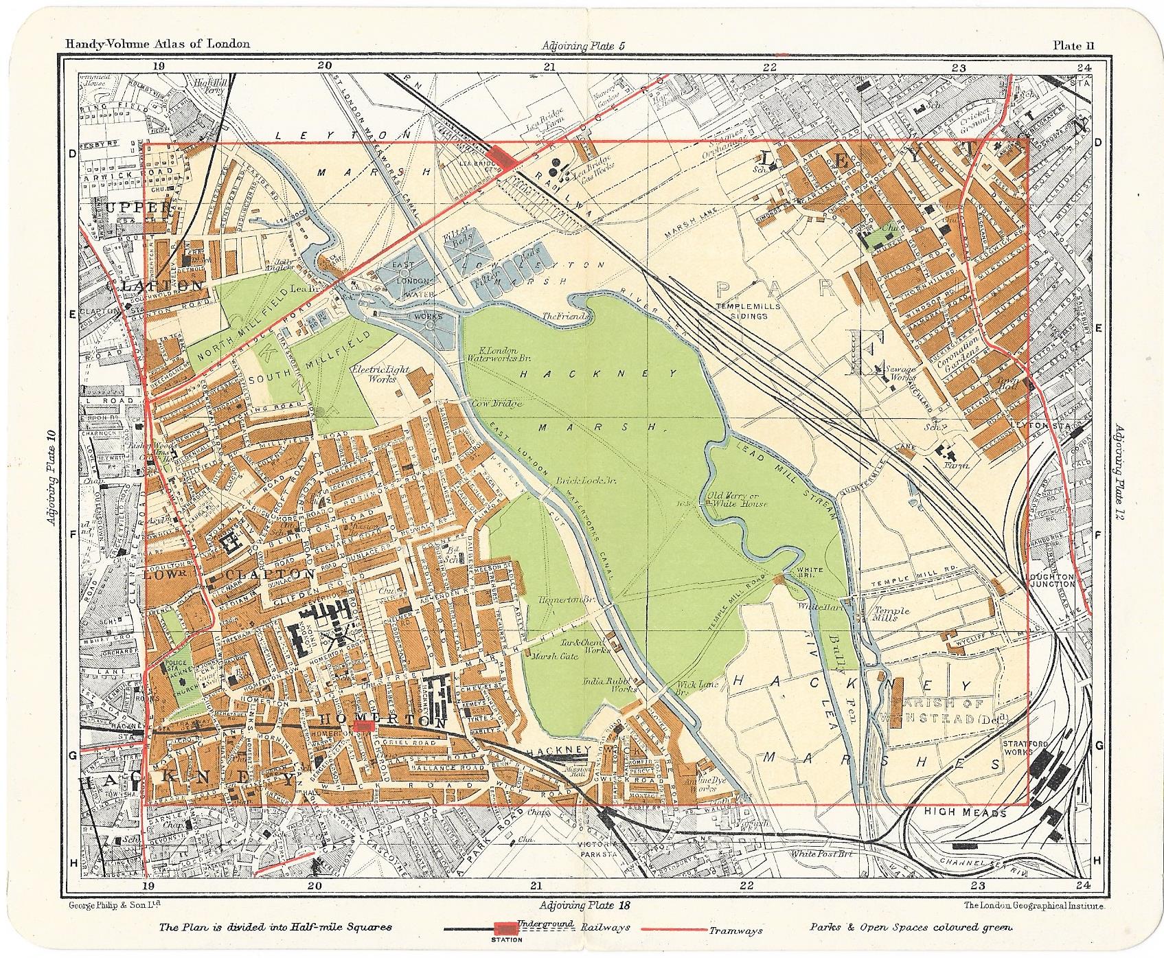 Hackney Marsh Homerton antique map – Maps and Antique Prints