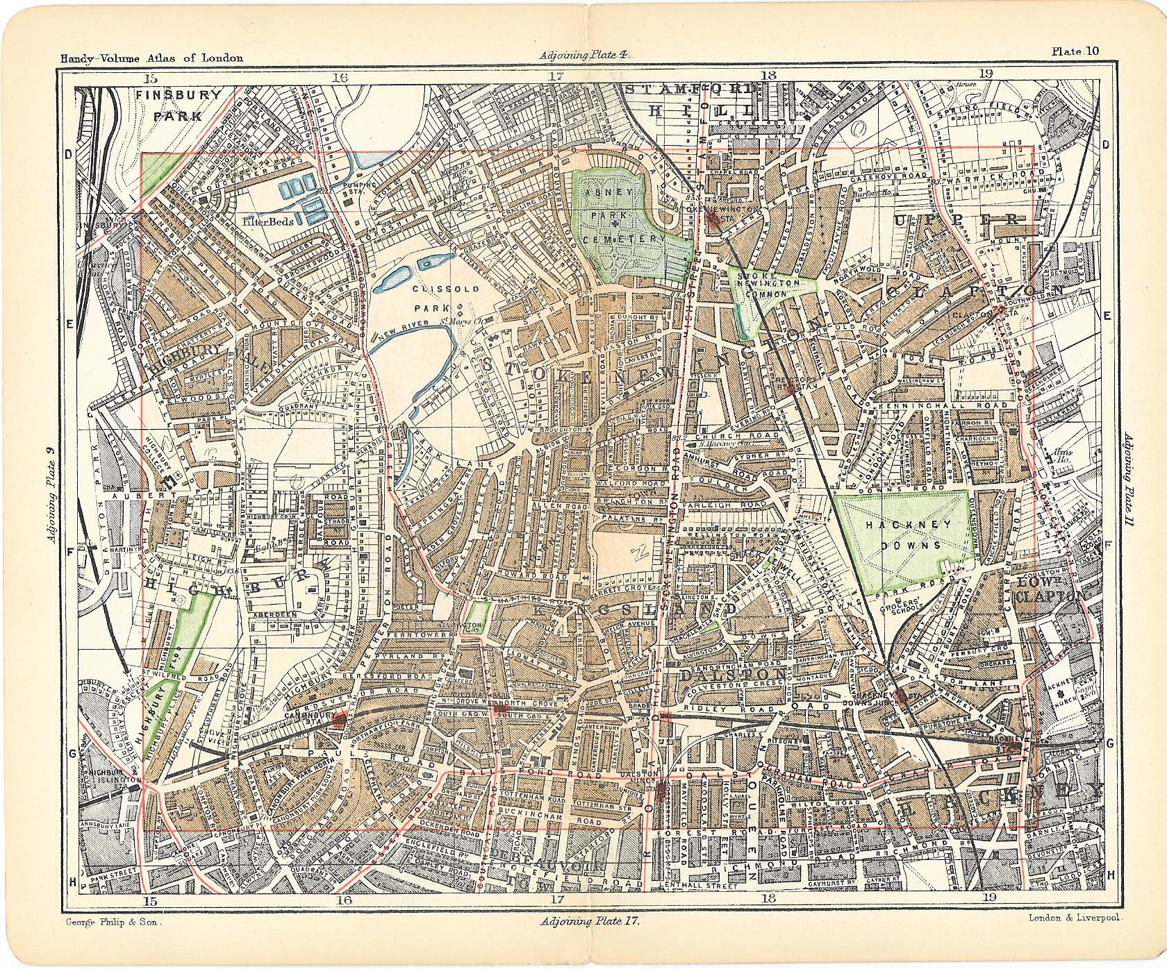 Hackney antique map 1891 – Maps and Antique Prints