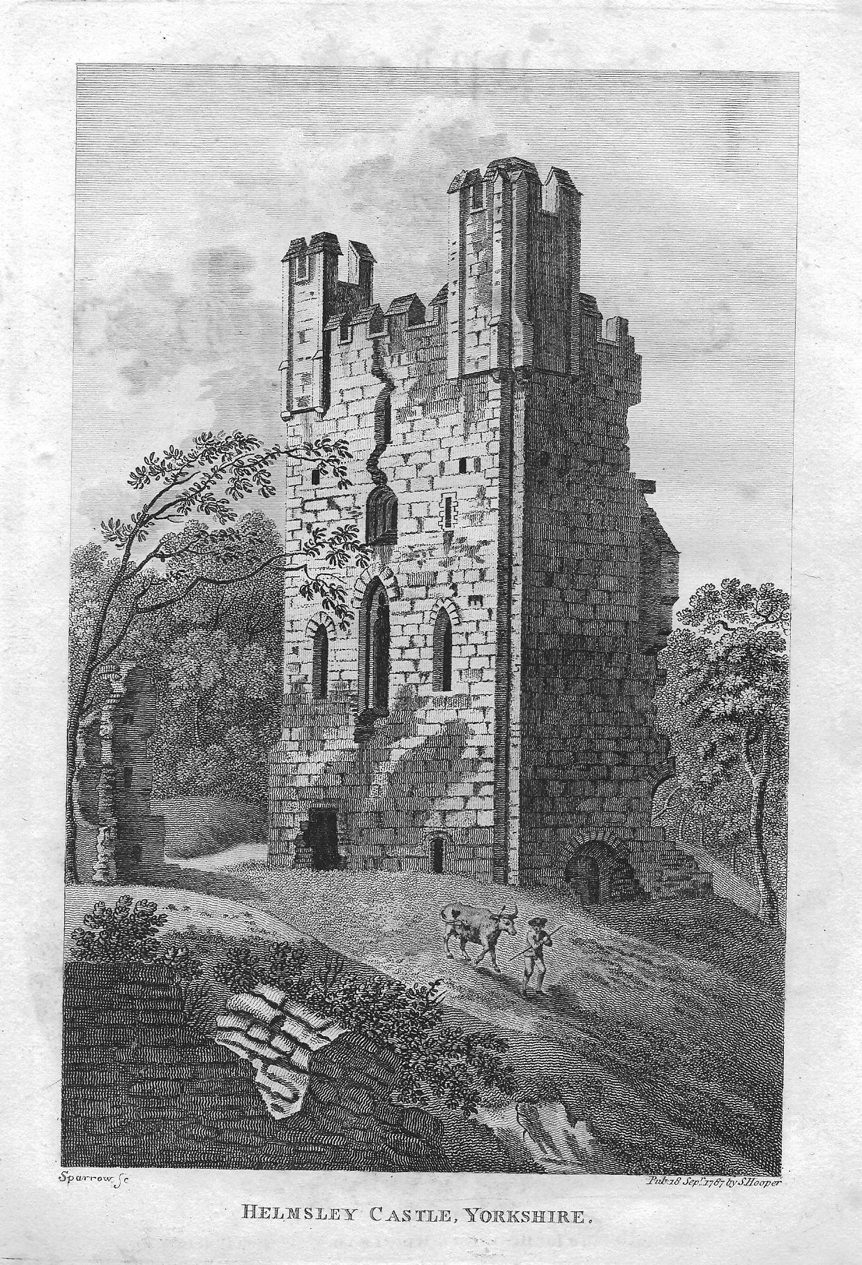Helmsley Castle Yorkshire antique print – Maps and Antique Prints
