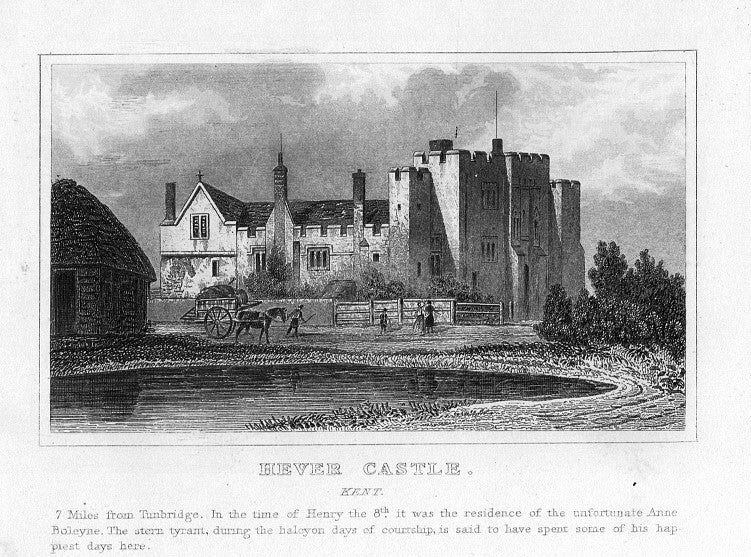 Hever Castle Kent antique print 1845 – Maps and Antique Prints