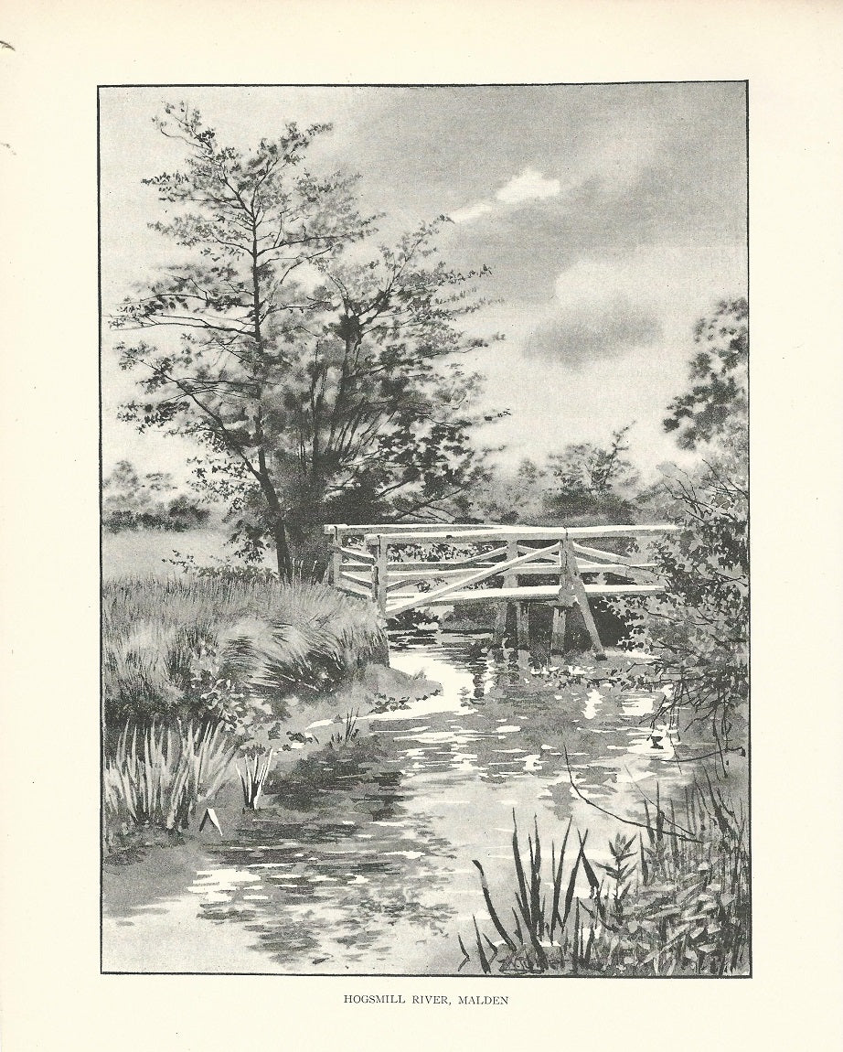 Hogsmill River at Malden antique print 1893 – Maps and Antique Prints