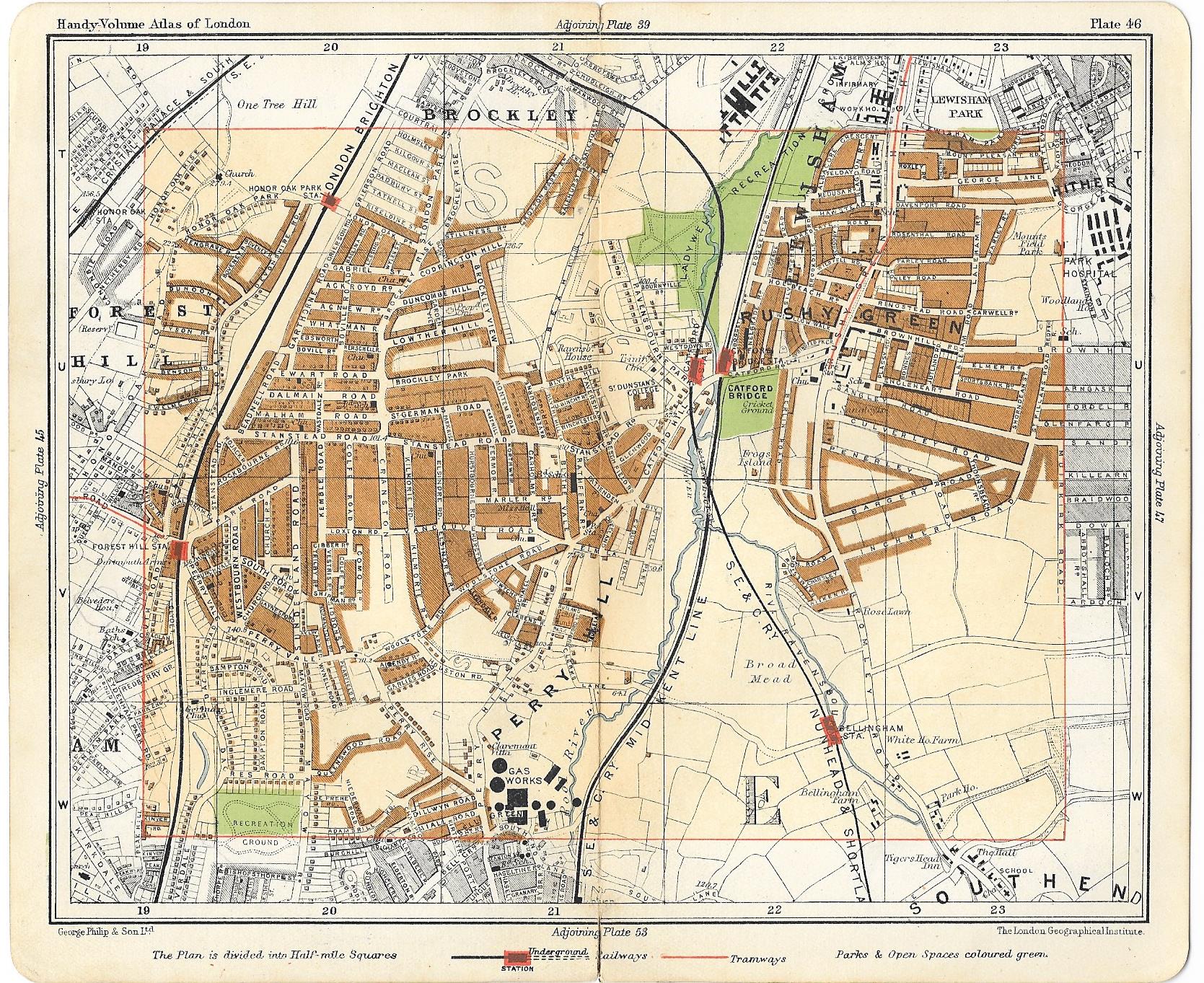 Lewisham antique map 1910 – Maps and Antique Prints