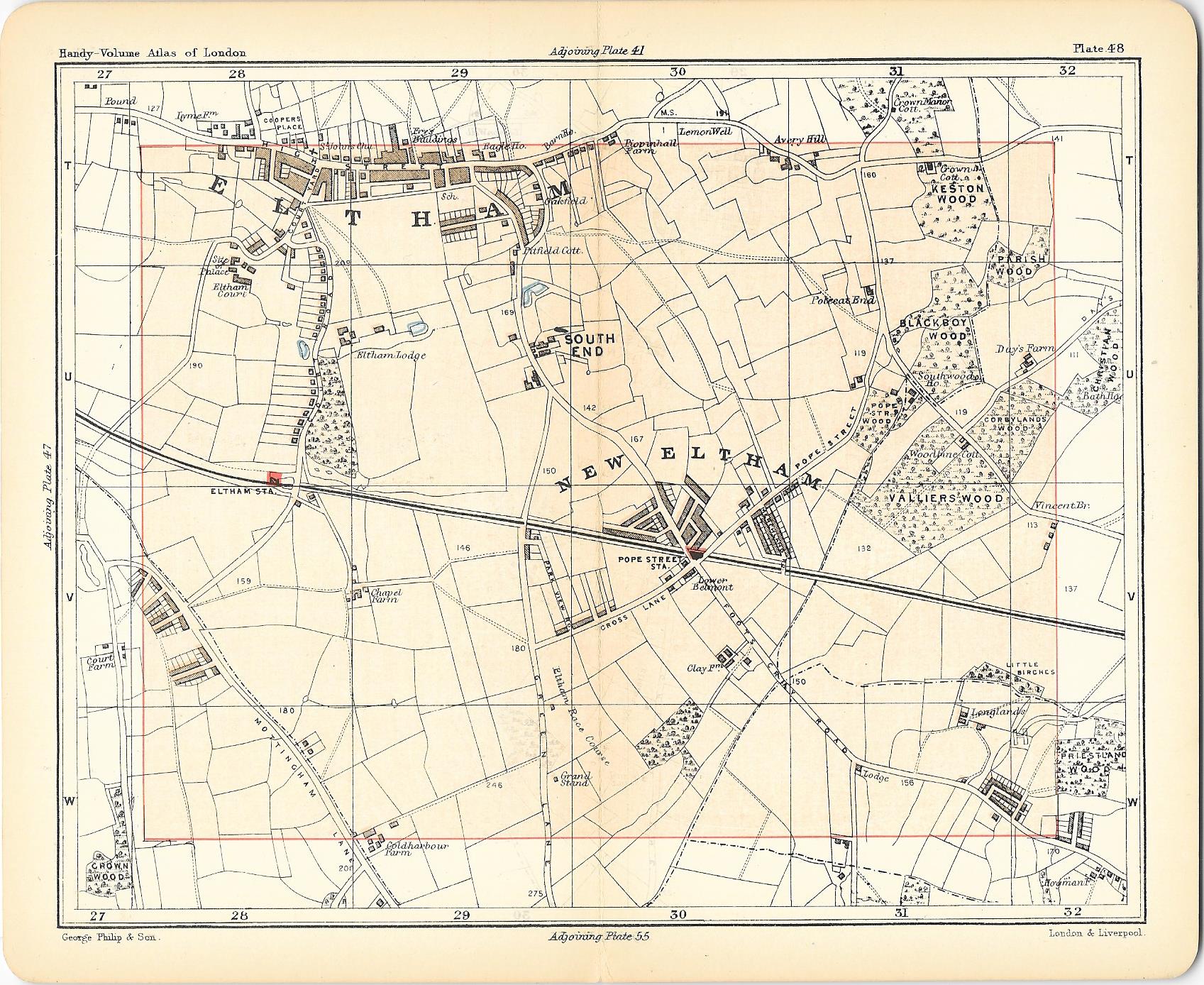 New Eltham antique map 1891 – Maps and Antique Prints