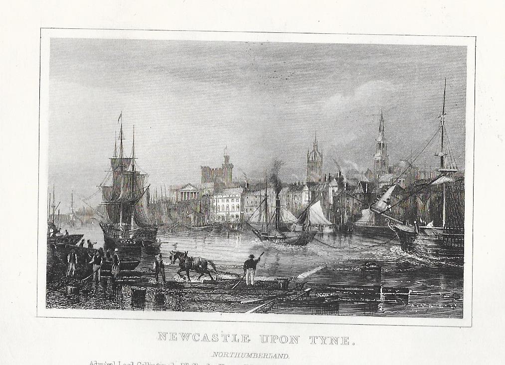 Newcastle upon Tyne antique print 1845 – Maps and Antique Prints