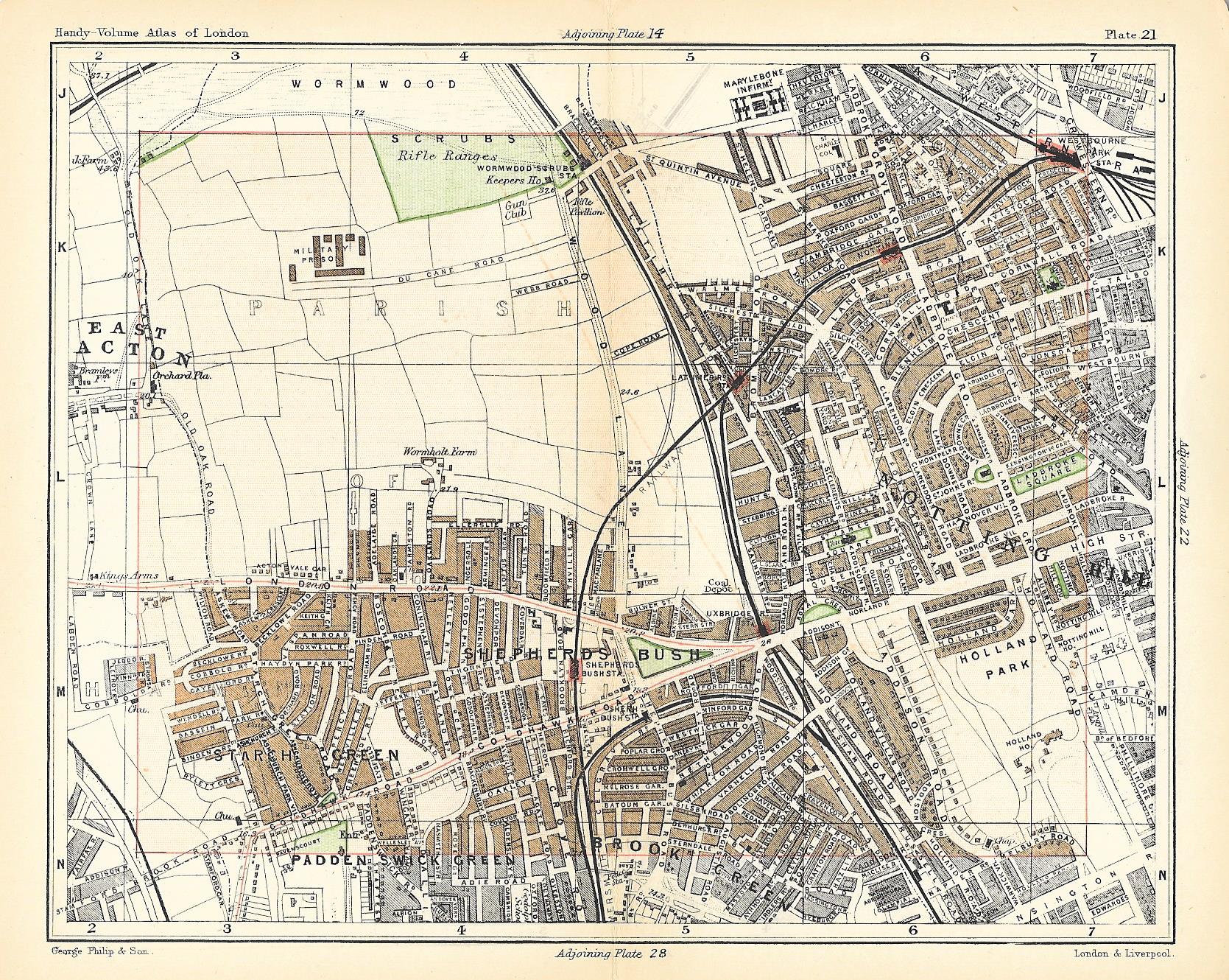 Notting Hill antique map 1891 – Maps and Antique Prints