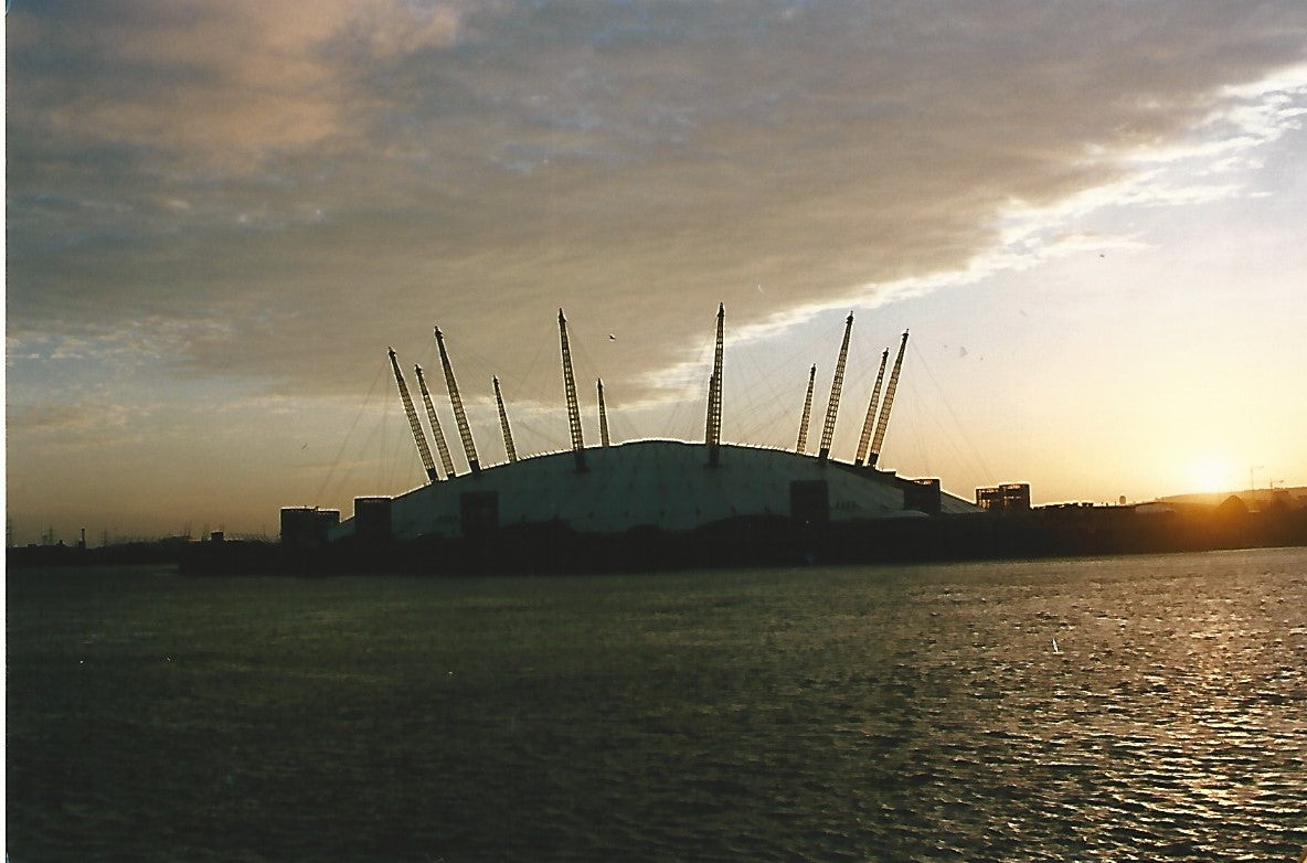 O2 Sunset Millennium Dome photograph by Reginald Beer – Maps and ...