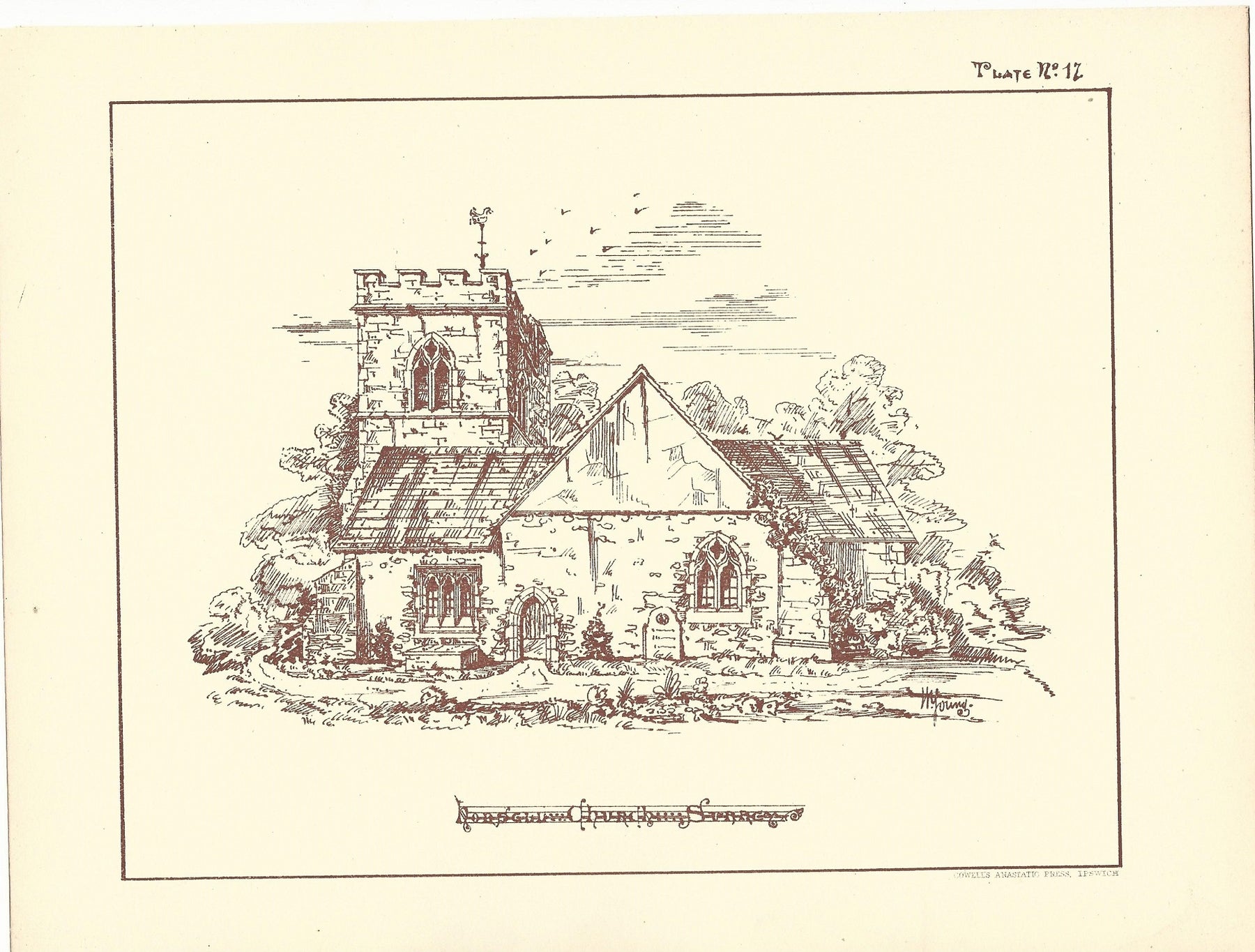 Horsell Church Surrey rare antique print published 1869 – Maps and ...
