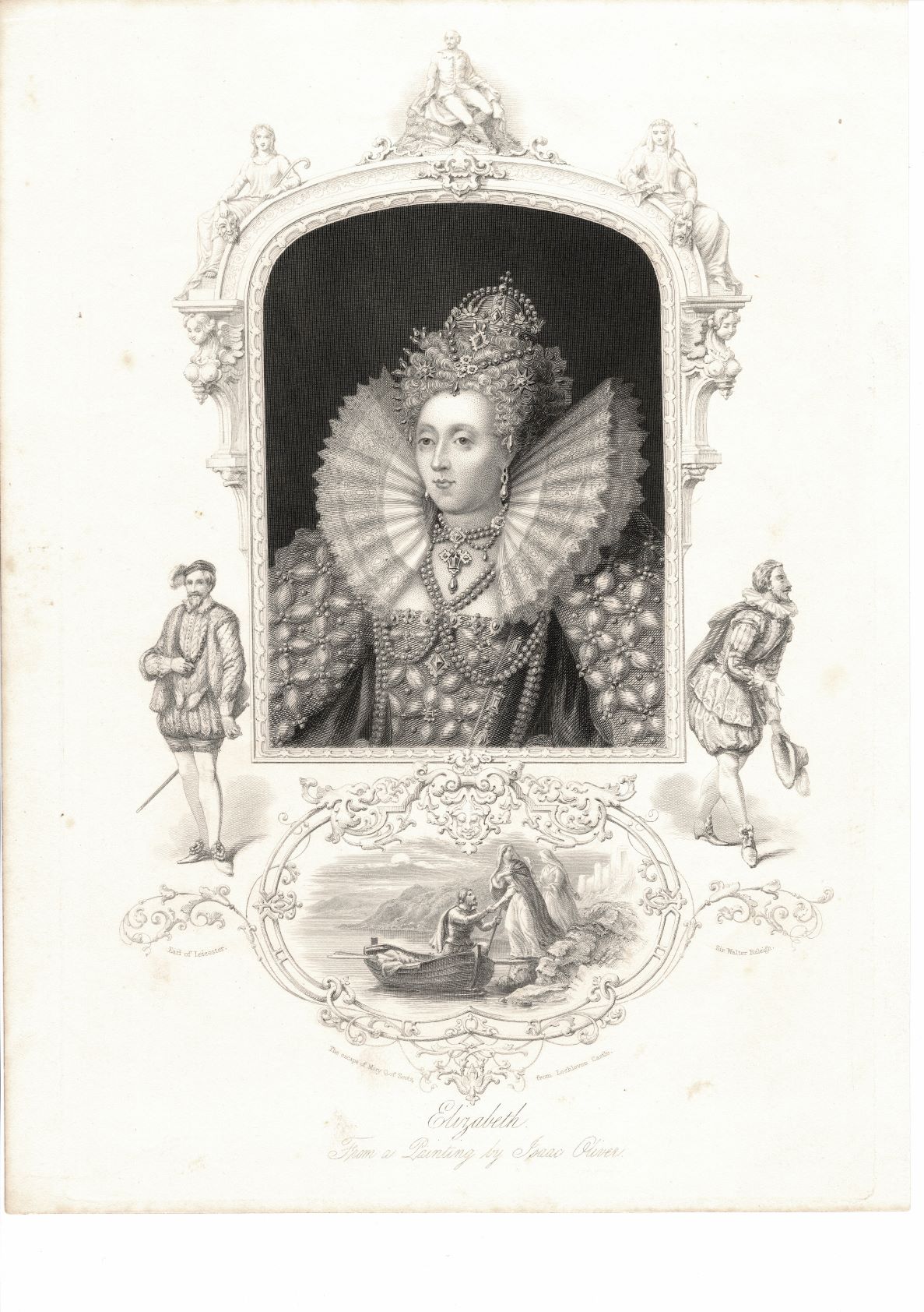 Queen Elizabeth I of England antique print – Maps and Antique Prints