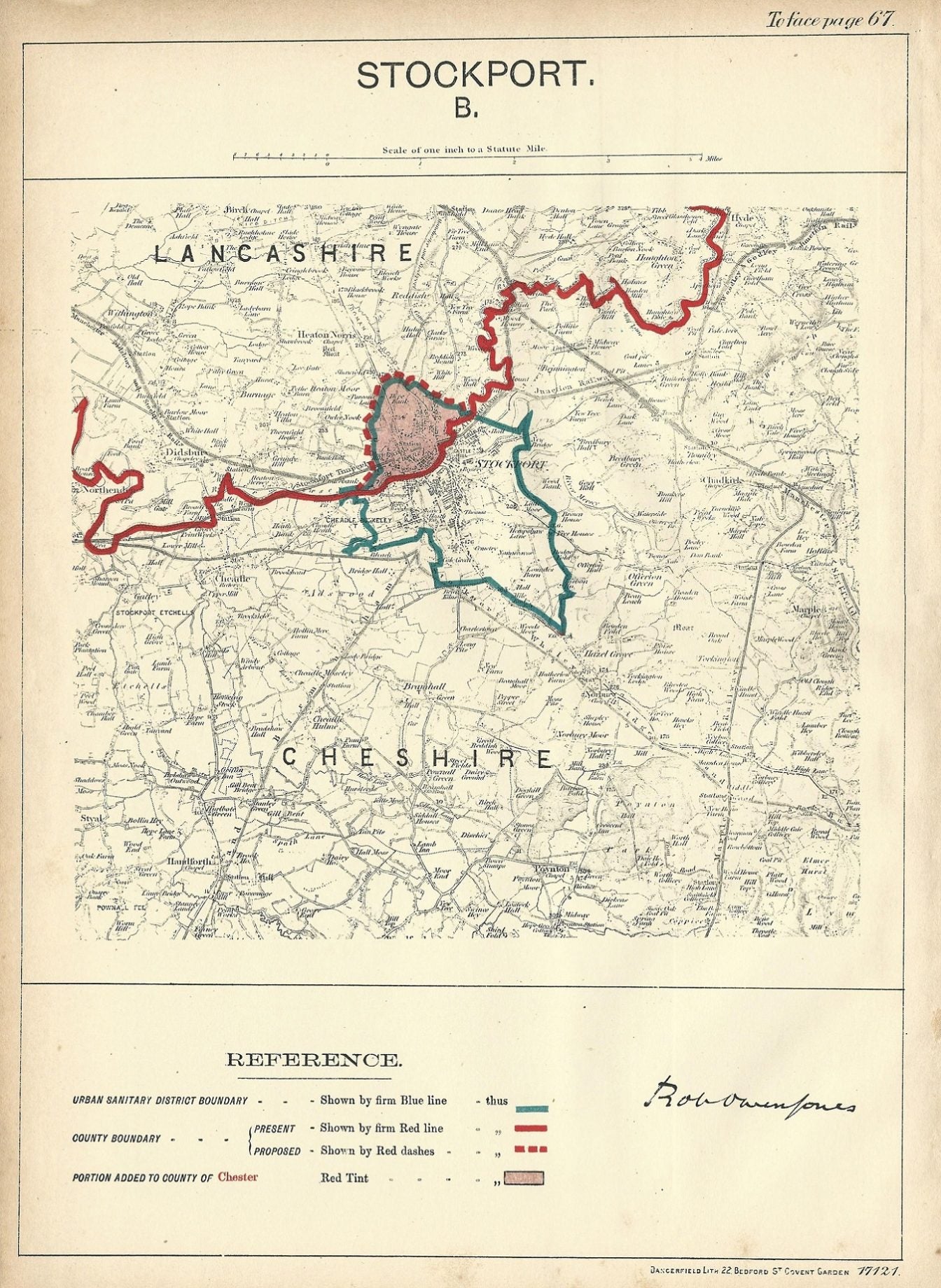 Stockport antique map Ordnance Survey 1888 – Maps and Antique Prints