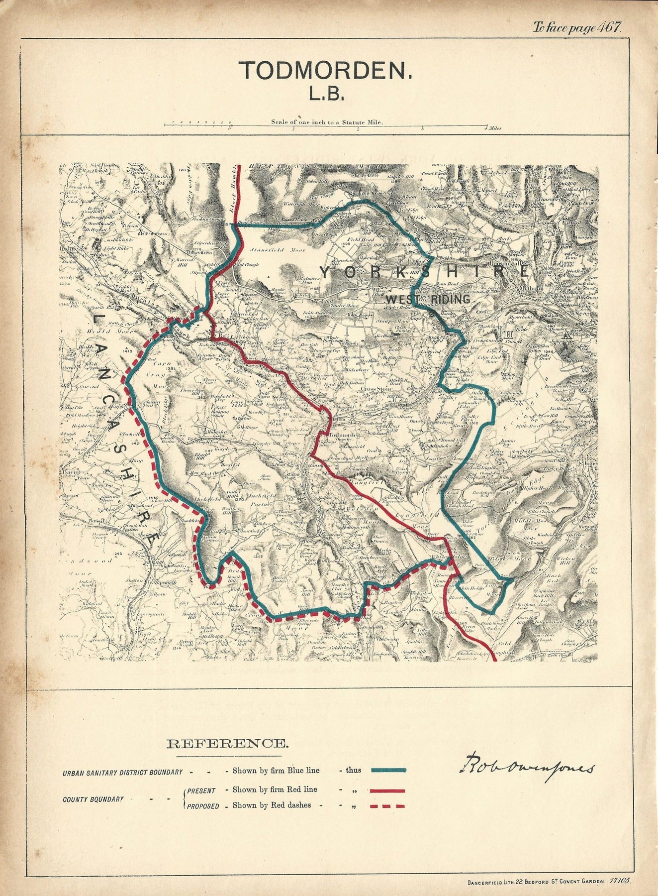 Todmorden Yorkshire antique map Ordnance Survey 1888 – Maps and Antique ...