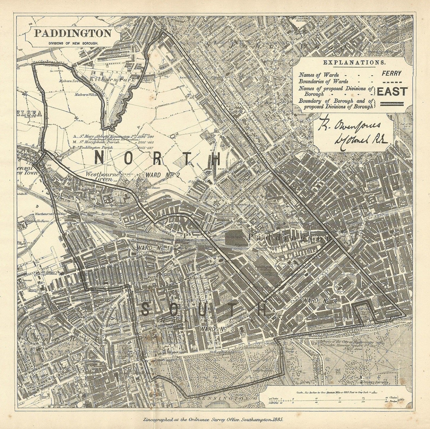Paddington Ordnance Survey map Boundary Commission 1885 – Maps and ...