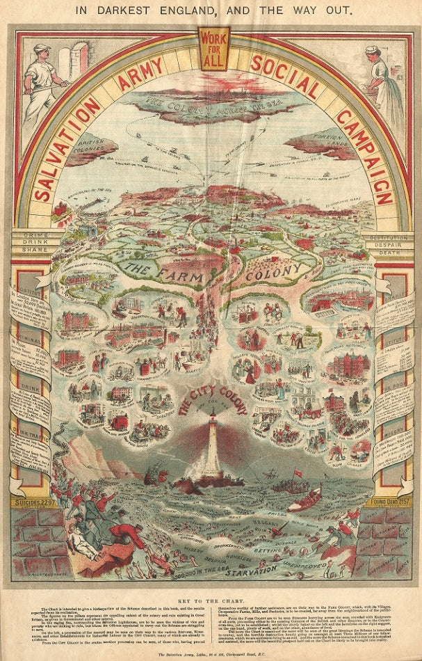 Salvation Army Darkest England and the Way Out – Maps and Antique Prints