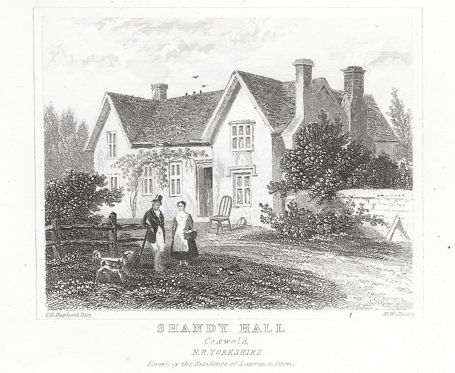 Shandy Hall Yorkshire antique print 1845 – Maps and Antique Prints