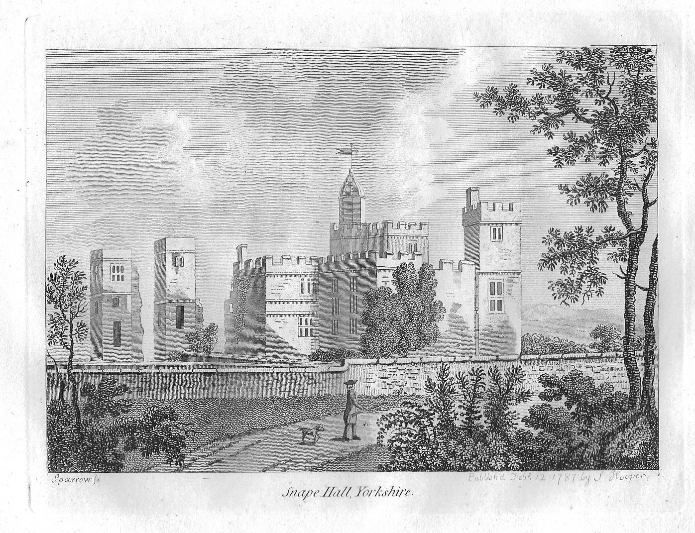 Snape Castle Yorkshire antique print 1787 – Maps and Antique Prints
