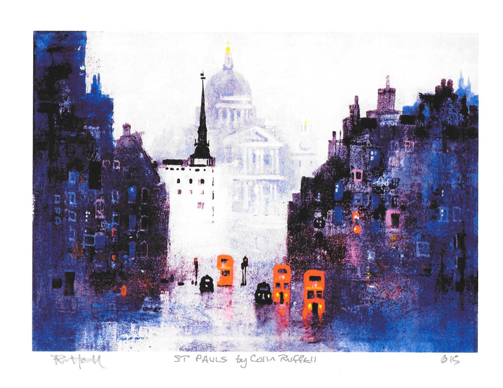 St Pauls Cathedral signed and numbered print by Colin Ruffell – Maps ...