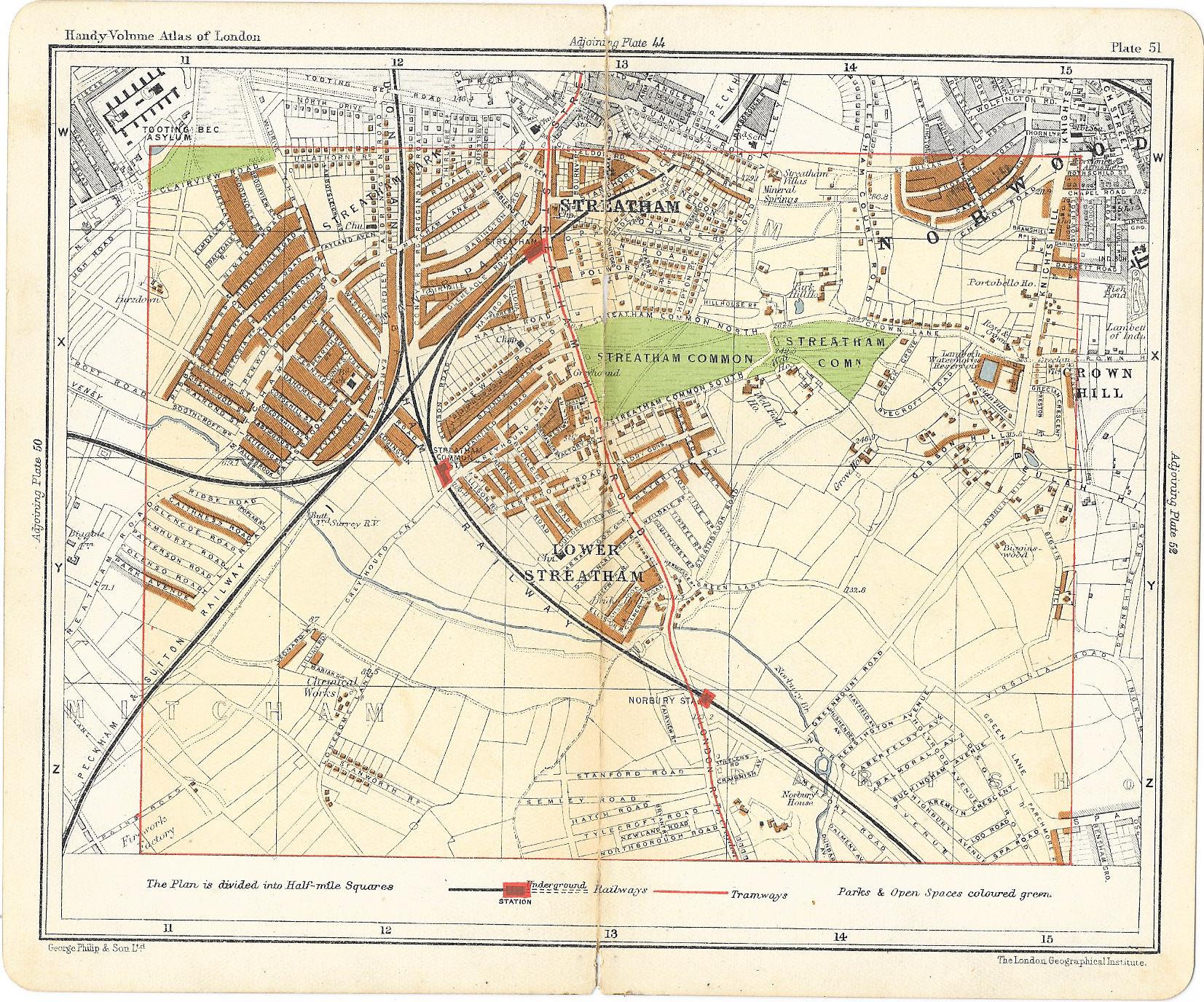 Streatham antique map 1910 – Maps and Antique Prints