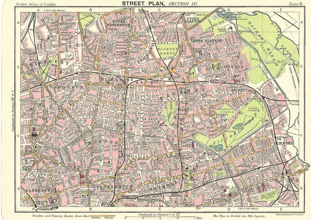Victoria Park Hackney Tower Hamlets antique map published 1914 – Maps ...