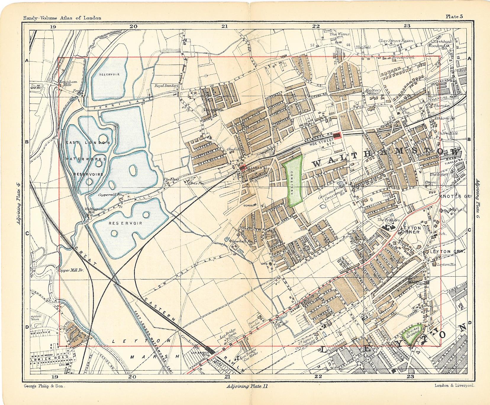 Walthamstow antique map 1891 – Maps and Antique Prints