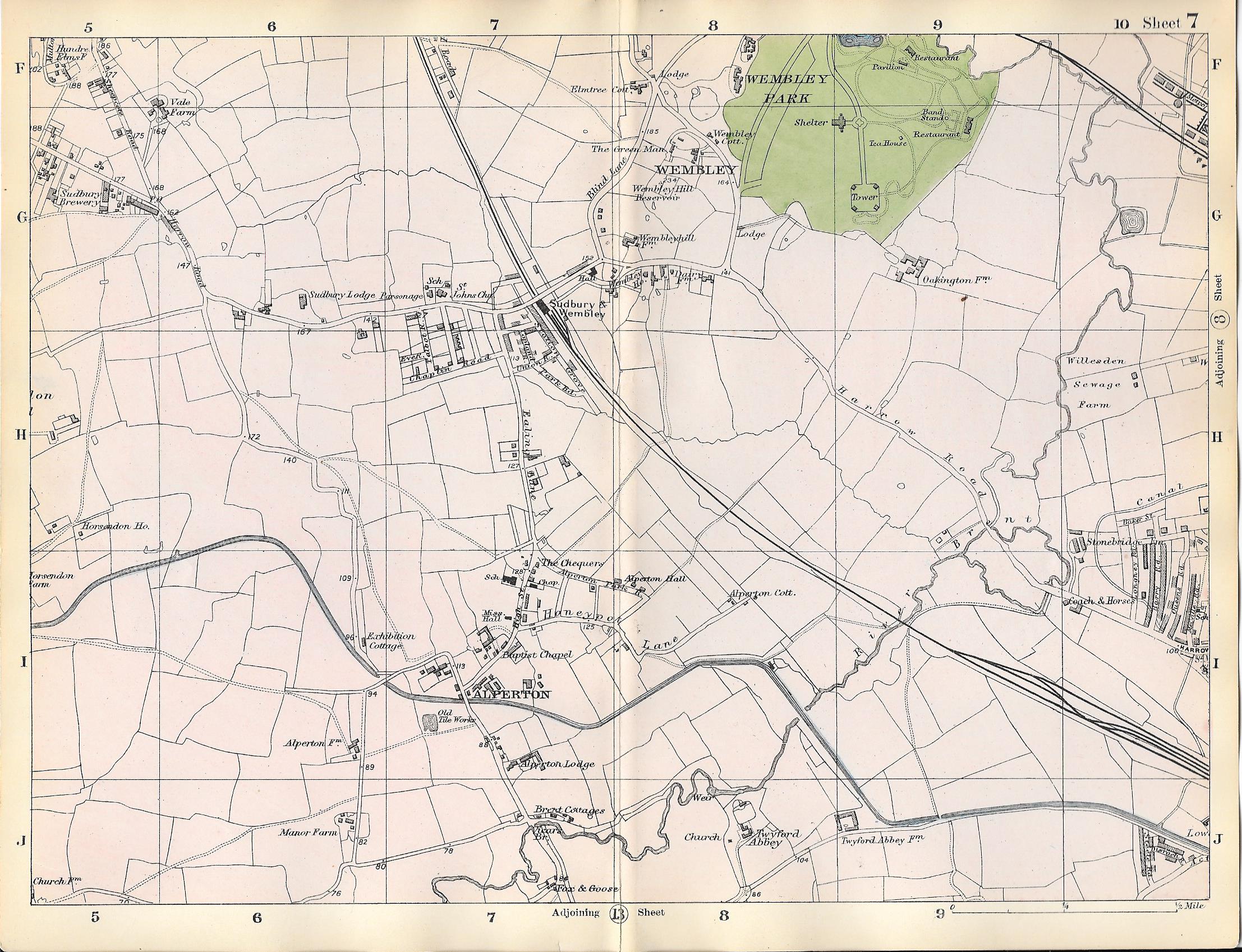Wembley antique map 1897 – Maps and Antique Prints