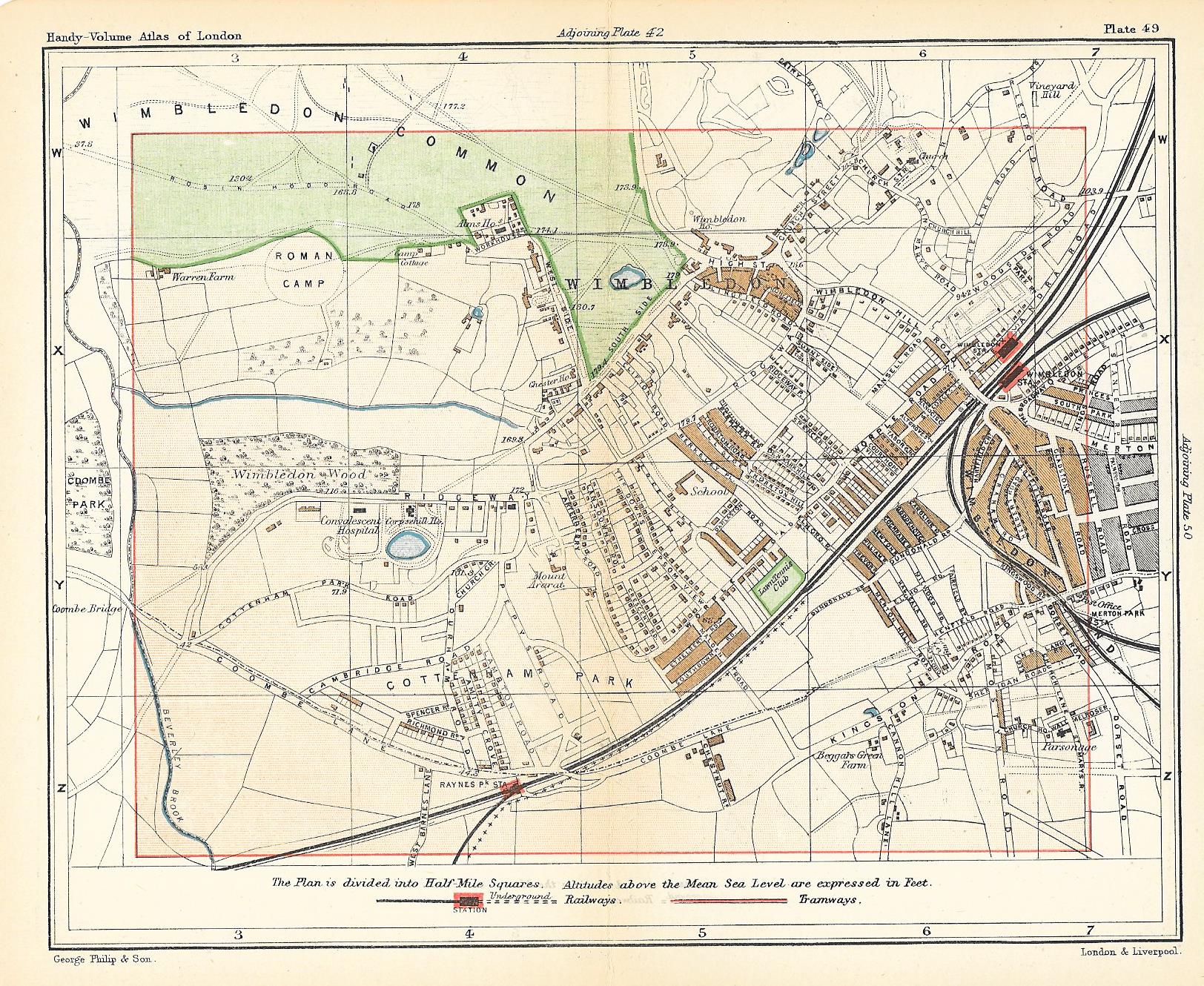 Wimbledon antique map 1891 – Maps and Antique Prints